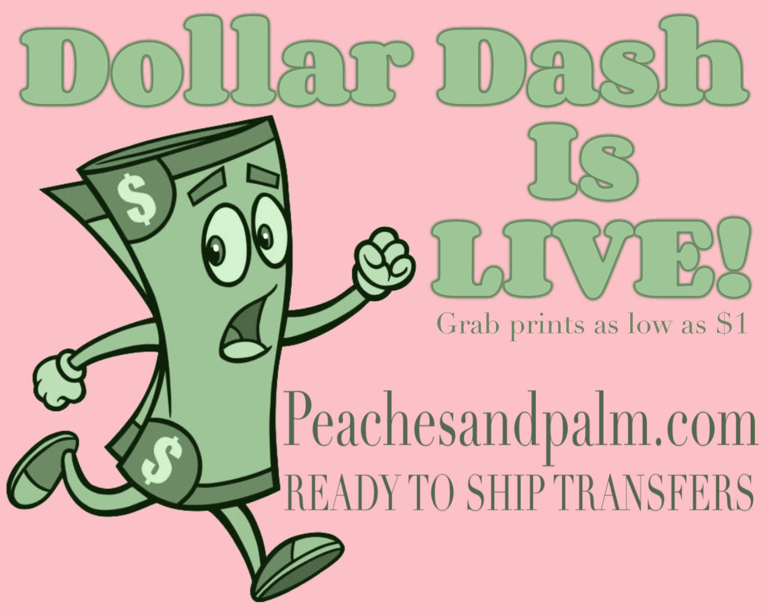 DOLLAR DASH TRANSFERS TAT IS 0-1 BUSINESS DAYS – Peaches & Palm